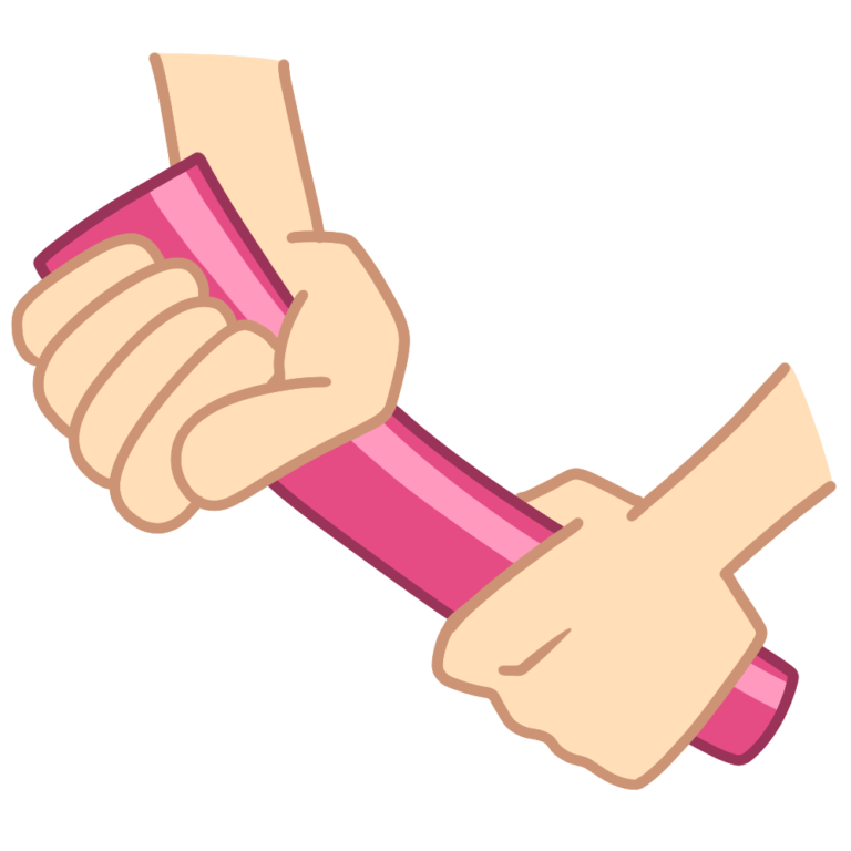 バトンを渡す手 – イラストせんせい|使いやすいフリー素材集